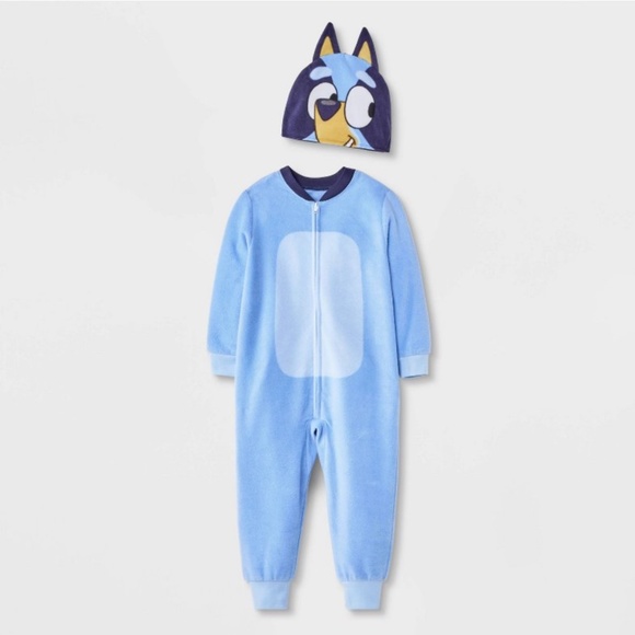 Bluey | Pajamas | Toddler Bluey Blanket Sleeper Footed Pajamas With Hat ...